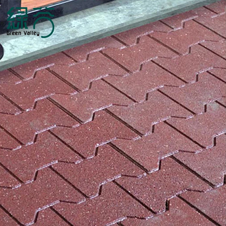 Outdoor Rubber Brick Flooring for Backyard & Interlocking