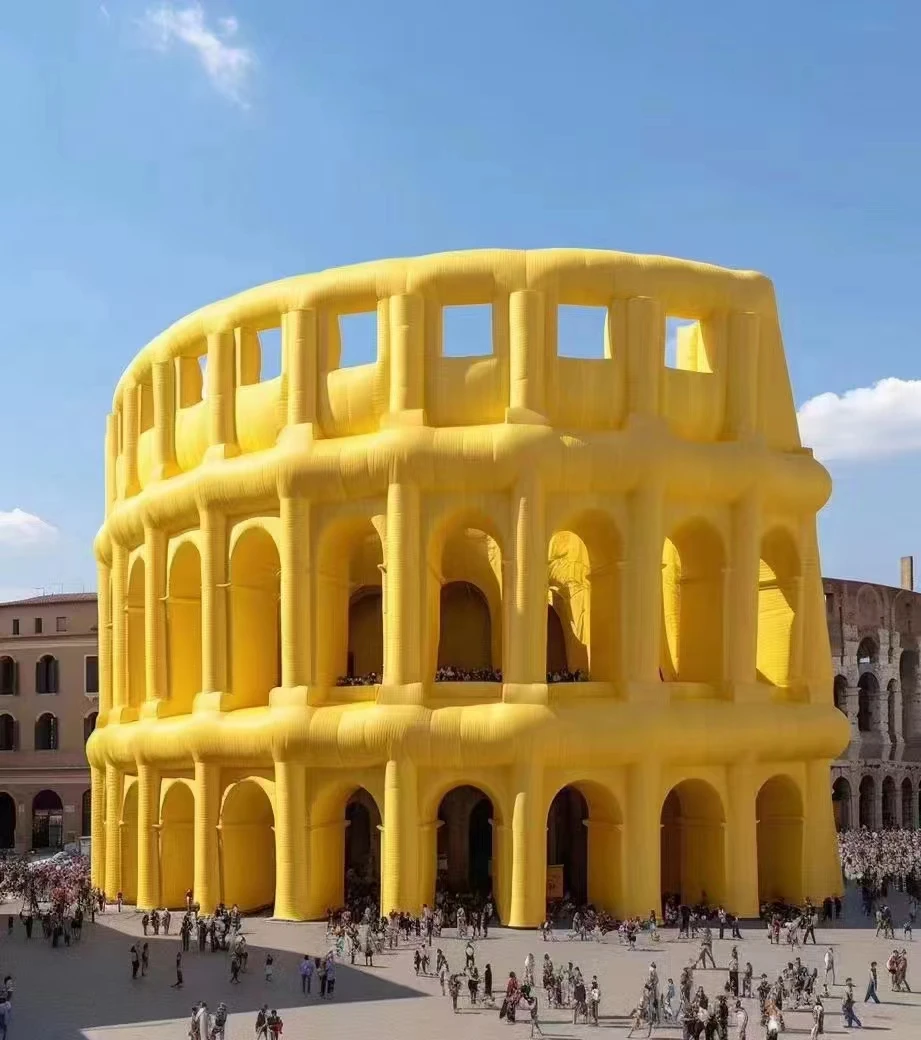 Commercial Inflatable Roman Castle Park Giant Inflatable Water Slide ...