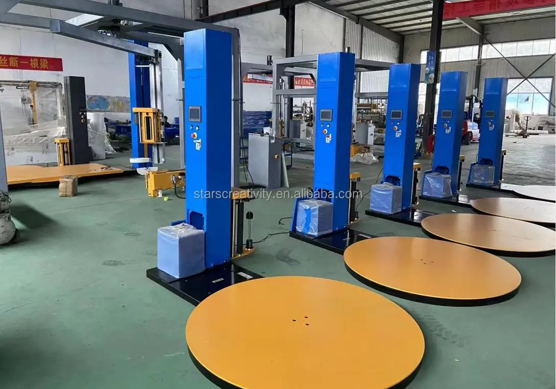 Automatic Pe Stretch Film Pallet Shrink Wrap Machine Wrapper With Scale ...