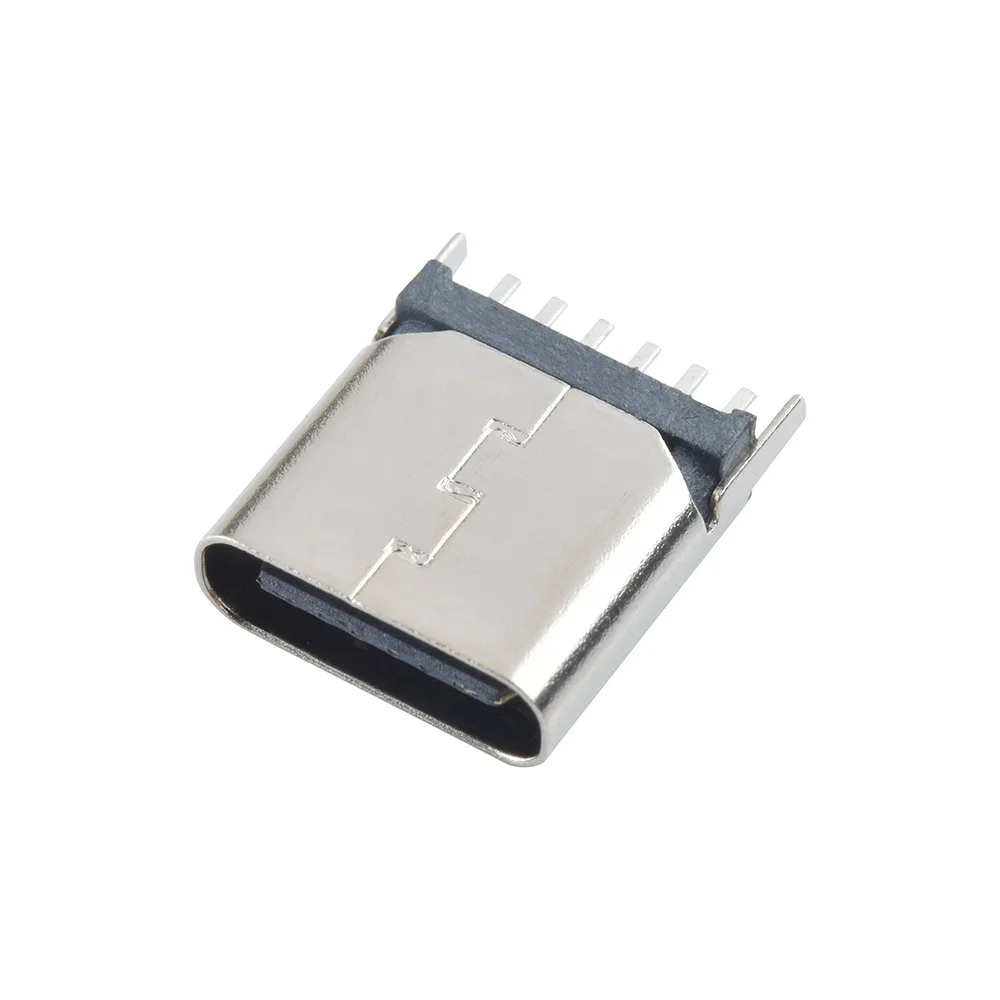 Usb Type-c 6 Pin Female Connector Port Length 8.8mm Dip Vertical Mount ...