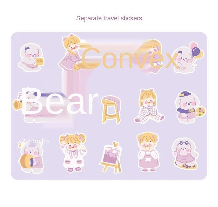 Creative Cartoon Cute All Things Pocket Diy Pet Boxed Stickers ...