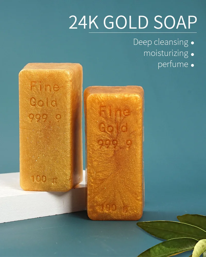 24k Gold Soap Plant Extraction Essential Oil Soap - Buy 24k Gold Soap ...