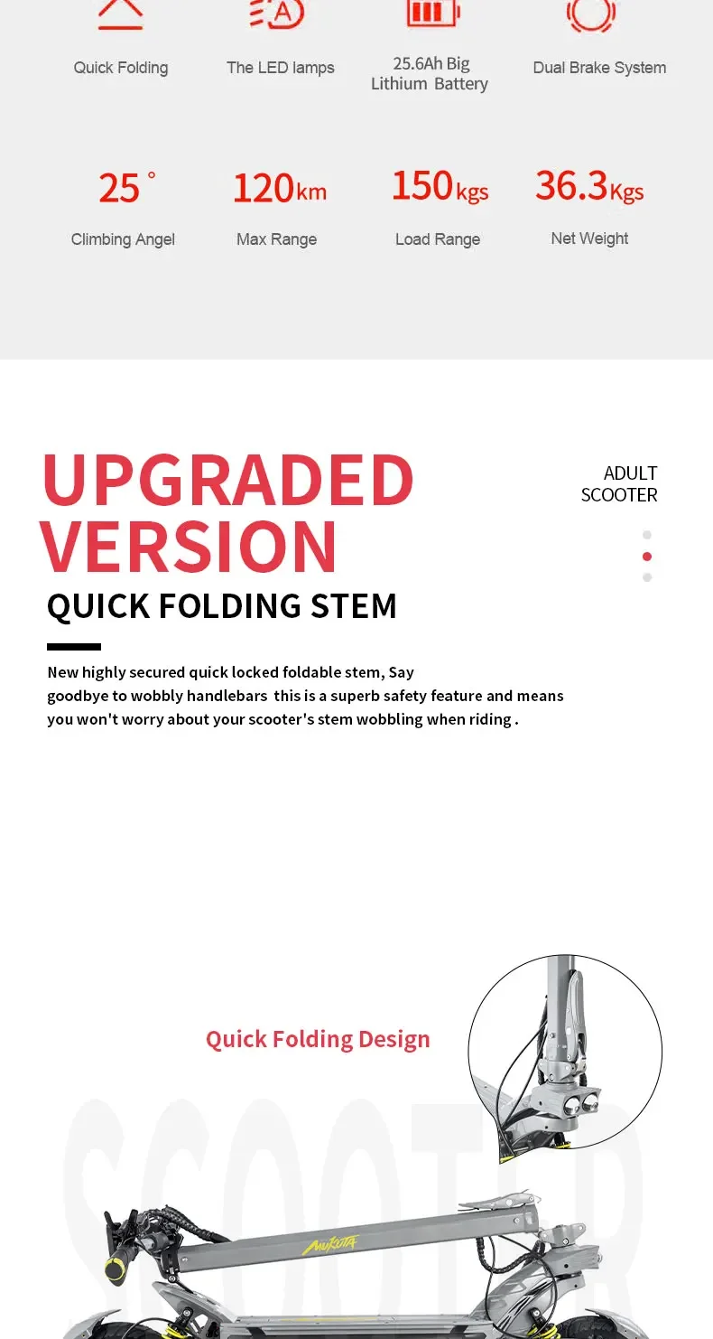 Mukuta 10 Plus Electric Scooters - Smart, Fast, and Safe