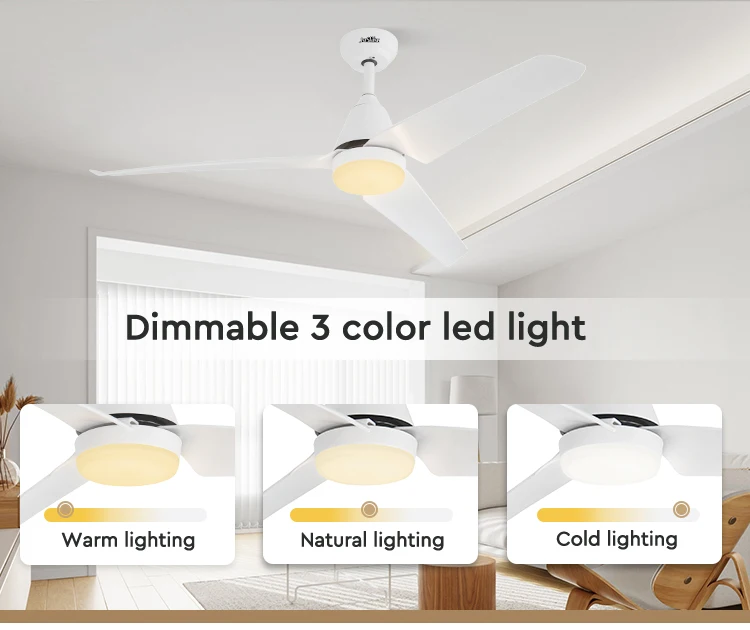 1stshine LED Ceiling Fan Simple Design White Blades ABS Decorative ... 1stshine LED Ceiling Fan Simple Design White Blades ABS Decorative ...