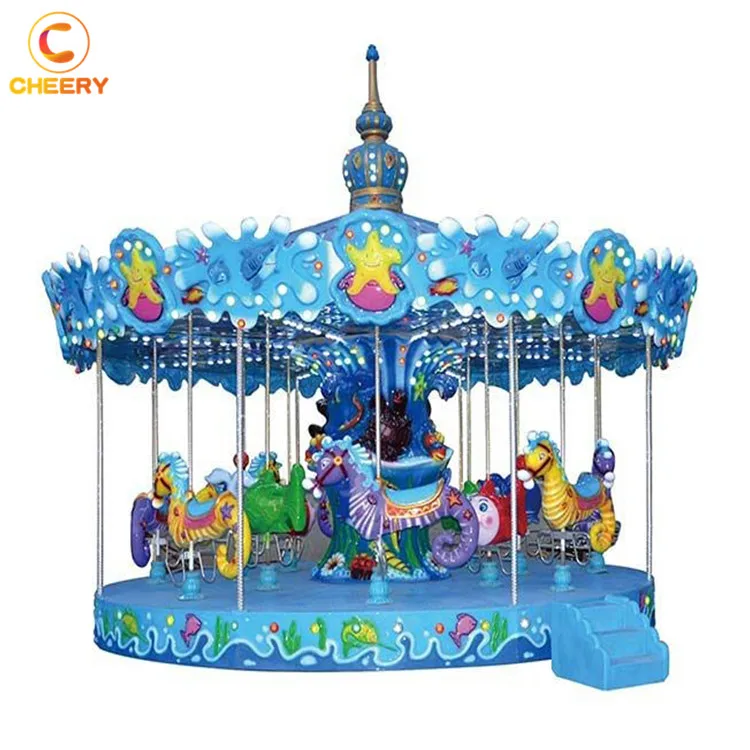 Commercial Entertainment Equipment Fiberglass Merry Go Around Kids ...