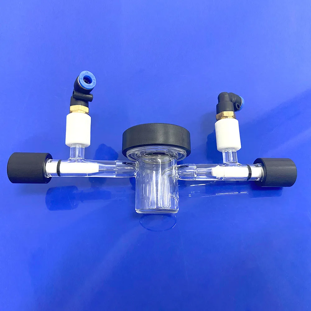 Leakproof Quartz Containers Reactor Vacuum Valve Quartz Container ...