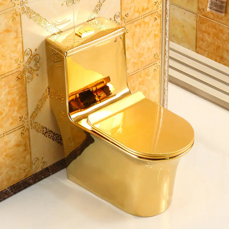 Plated Sanitary Ware Wc Commode Toilet Bowl Golden Toilet for Sale ...