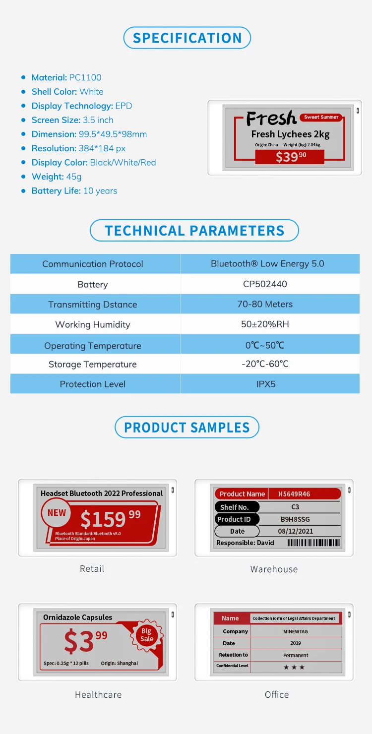 Minew Electronic Shelf Labels - Efficient Price Management