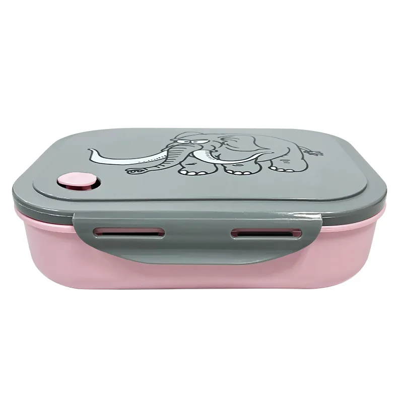 Kids Food-grade Plastic Lunch Box Sets With 400ml Bottle Leak-proof ...