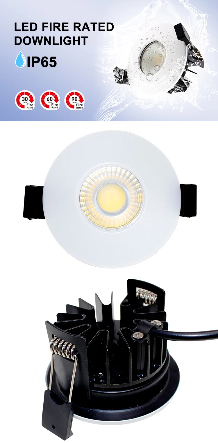Round Fire Rated Dimmable Recessed Led Downlights 5 Years Warranty High ...