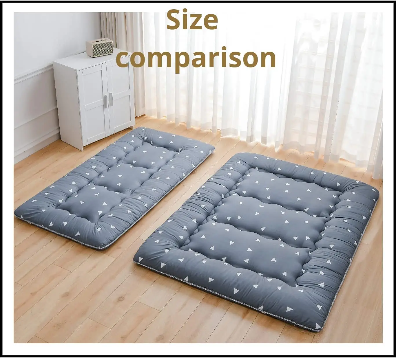 Foldable Cotton Futon Floor Mattress Sofa Bed Convertible