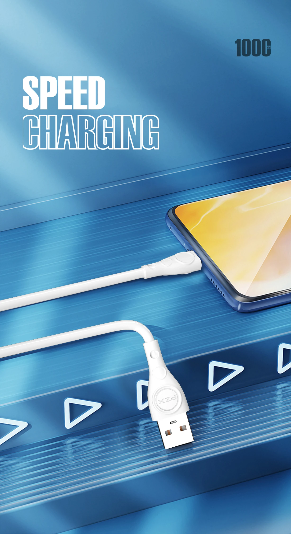 Pzx High Quality For Ip/micro/type-c Charger 1m Usb Cable Data Transfer ...