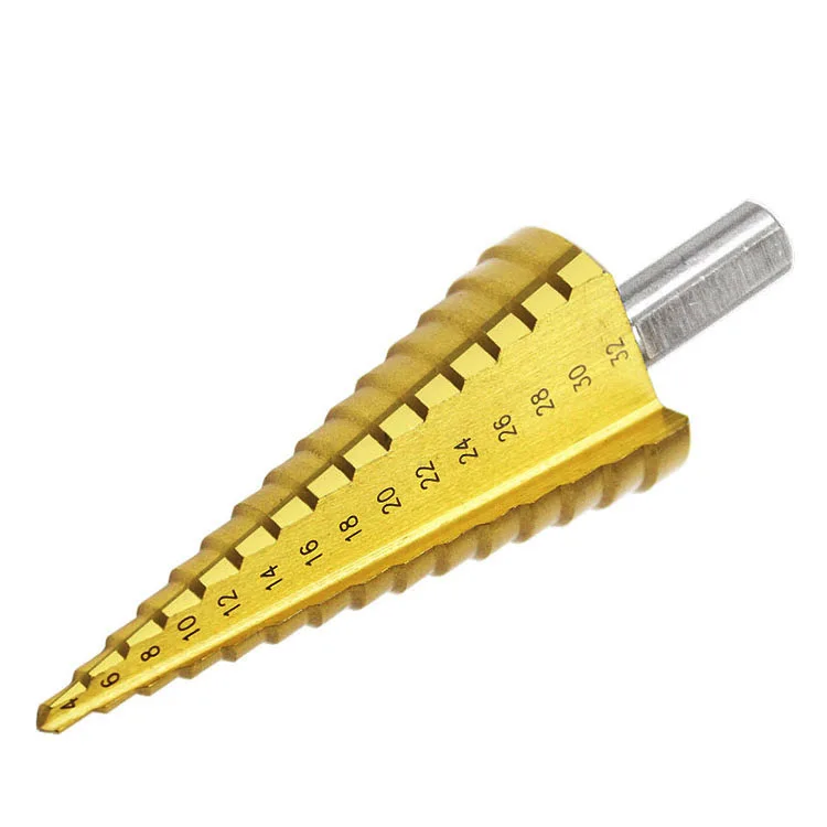 Hss Titanium Coated Step Cone Drill Bit For Hole Cutting - Buy Hss ...