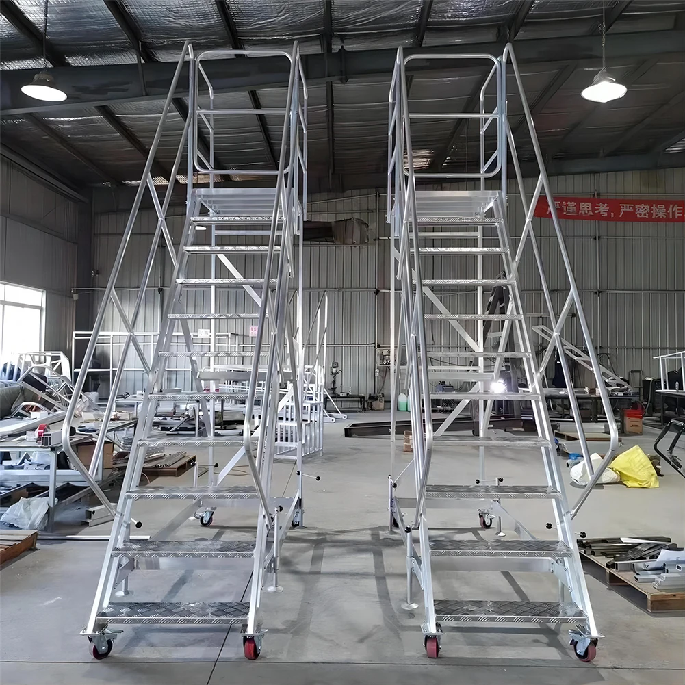 FBD Warehouse Removable Climbing Ladder Aluminum Platform Ladder Order ...