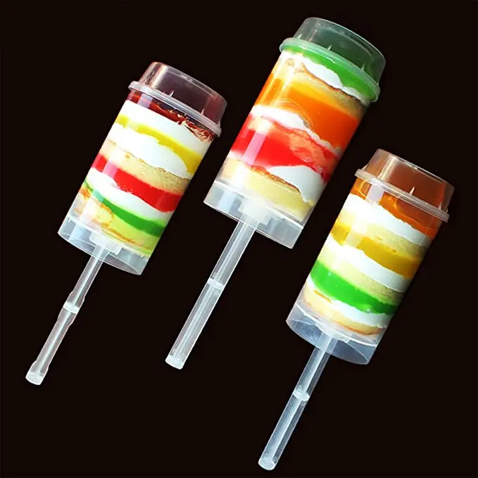 Confetti Poppers Clear Sticks Cake Pops Shooter Plastic Round Shape ...
