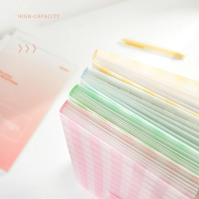 A4 File Bag Transparent Cute Small Fresh Waterproof Student Button ...