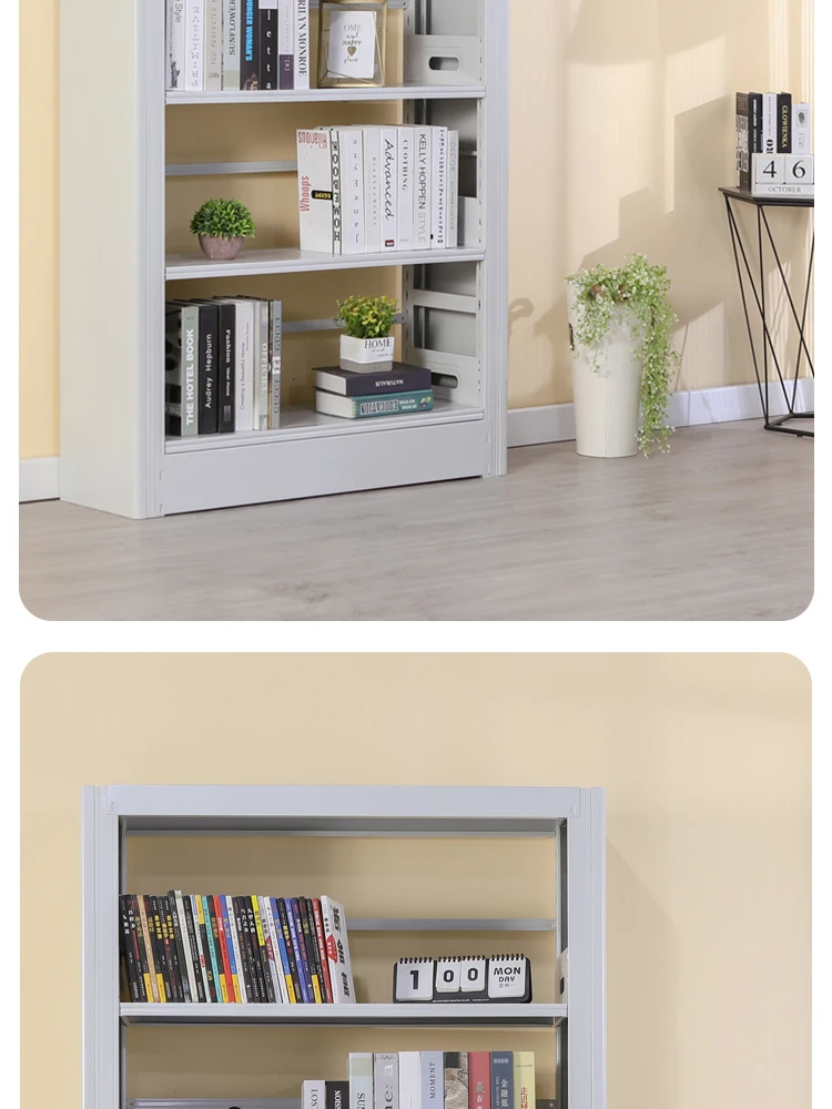 Library School Steel Bookshelf Double-sided Metal Bookshelf - Buy Metal ...
