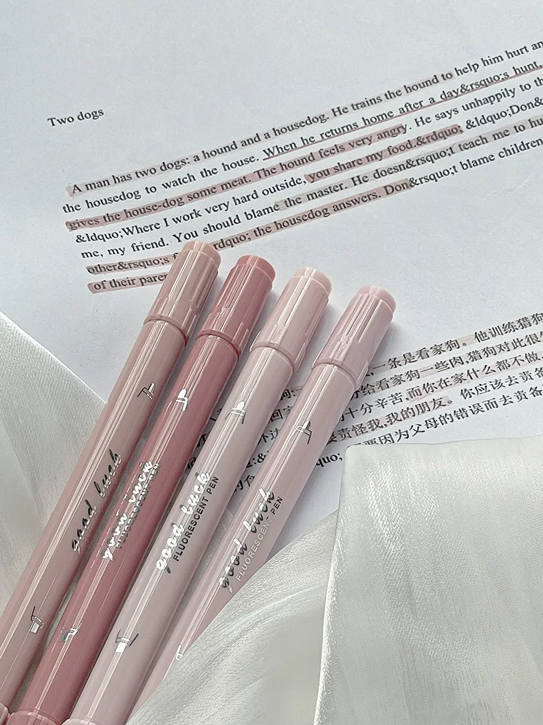 Cute Gradient Double Tips Block Highlighters - 12 Colors