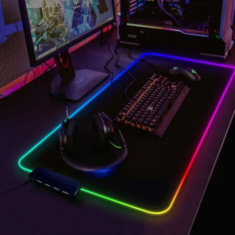 Custom Print Large Led Rgb Mouse Pad Gaming Mouse Mat Led Rgb Mousepad ...