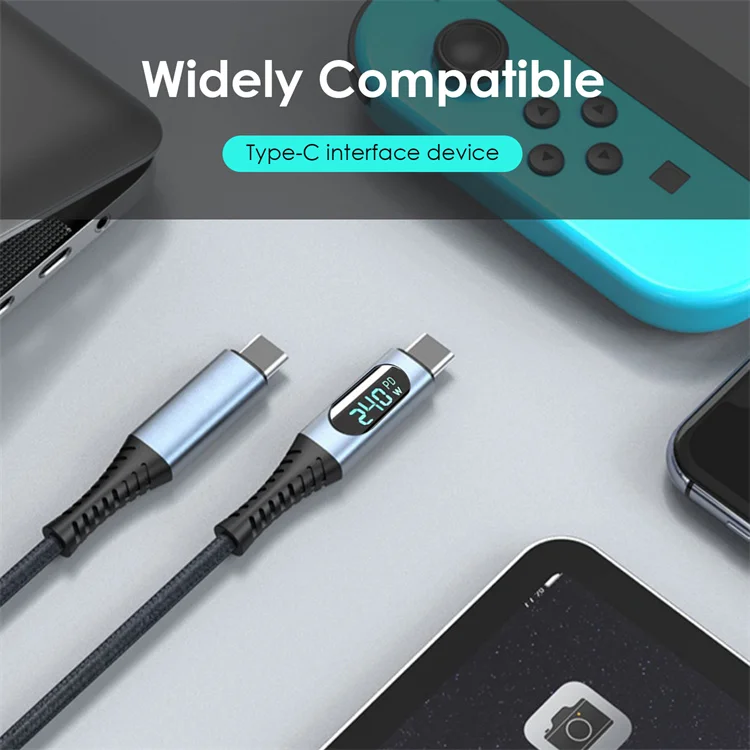USB C Cable 240W USB4.0 40Gbps 8K@60Hz Fast Charging PD Cable for ...