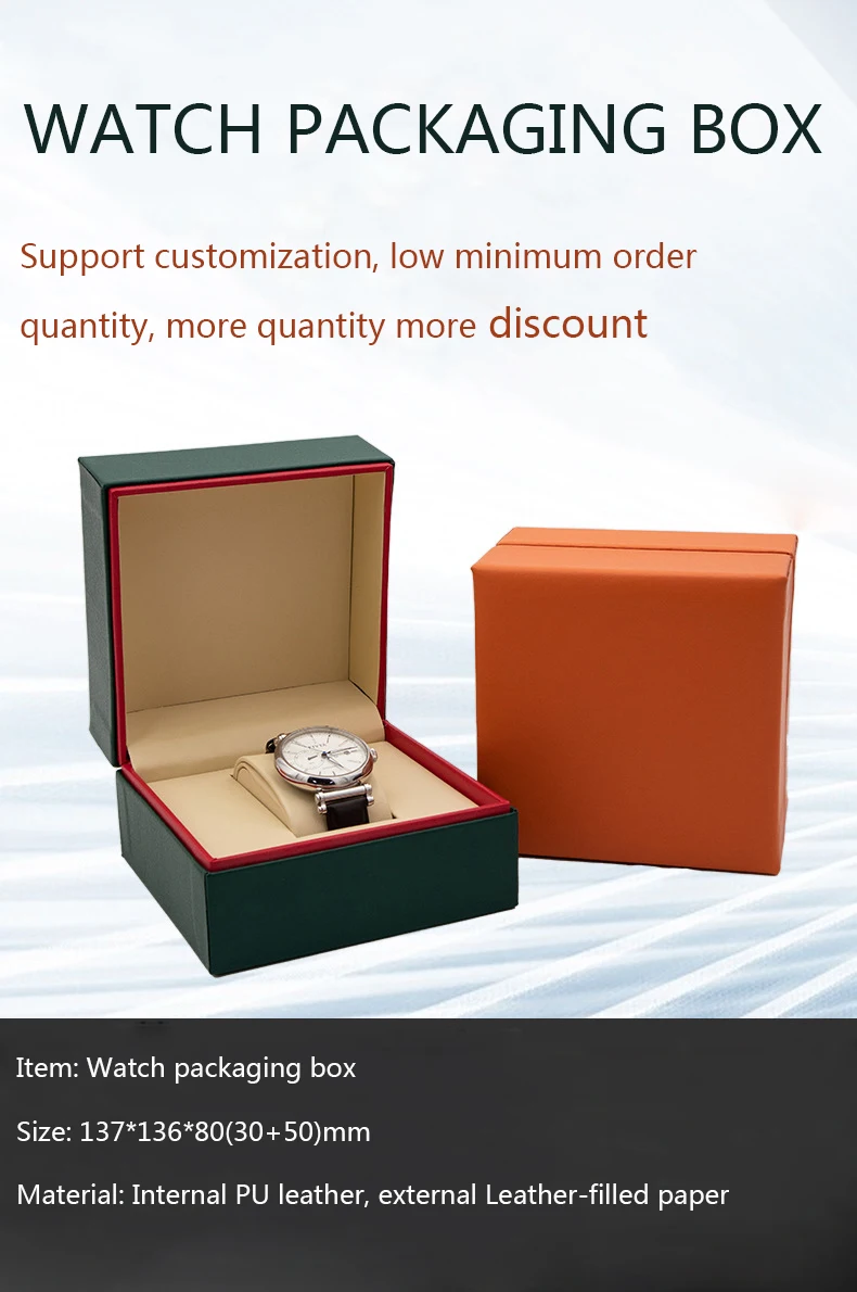 Custom Luxury Pu Leather Watch Packaging Storage Box Cases - Buy Watch ...