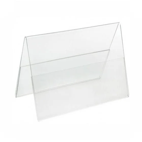 High Quality A4 A5 A6 Clear Transparent Clear Acrylic V Shape Table ...