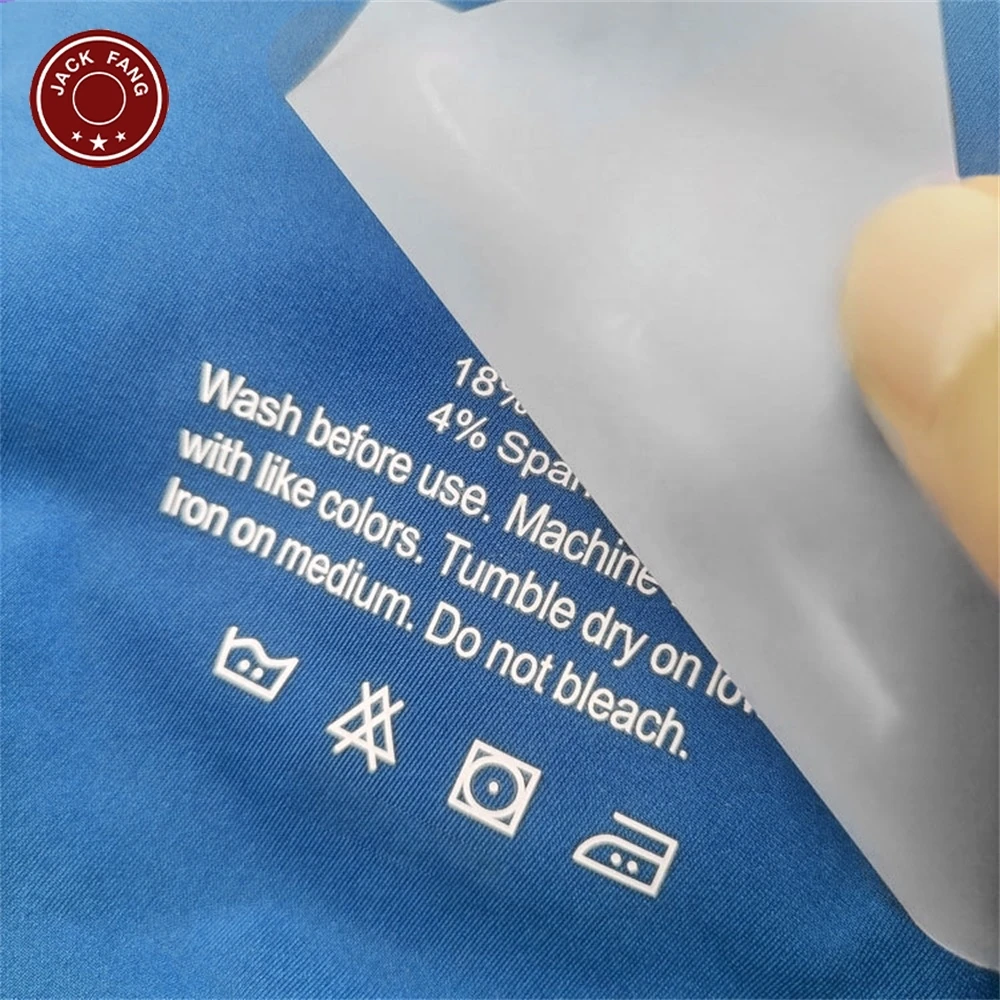 Custom T-shirt Neck Labels Paper Laser Puff Print Heat Transfer Tags ...