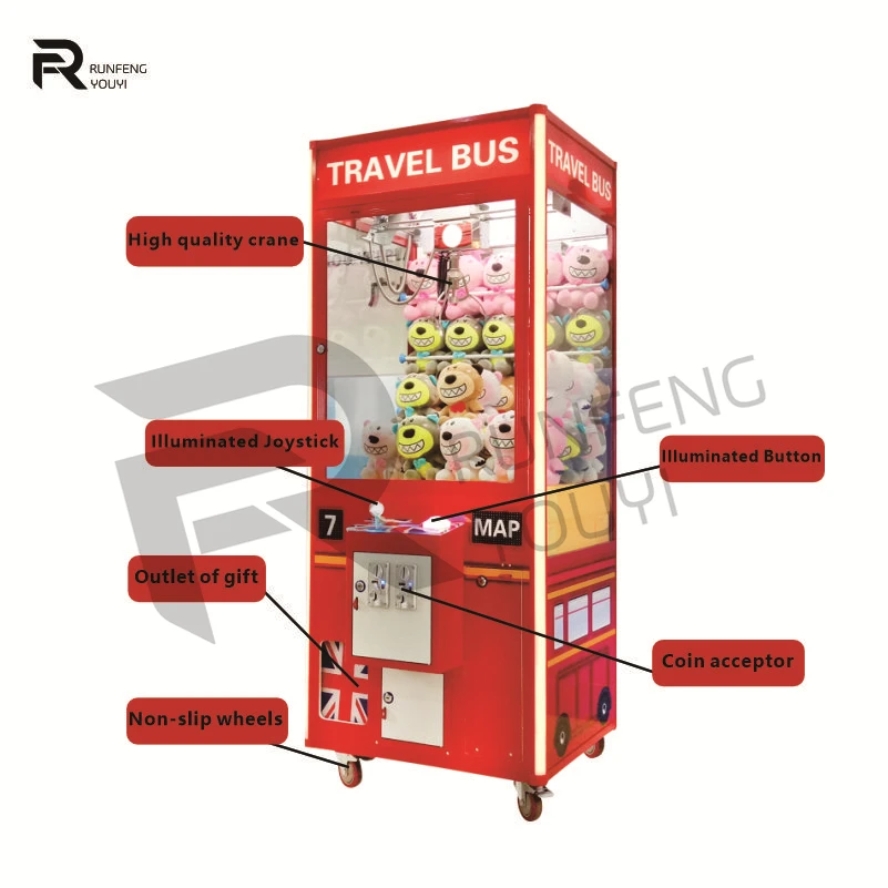 Shop Design Coin Operated Claw Machine Plush Toys for Arcade