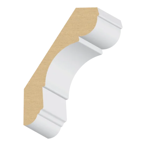 White Primed Wooden Ceiling Crown Moulding Decorative Moulding Cornice ...