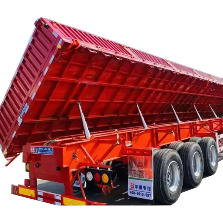 Hot Sale Side Dump Trailer Multi Axles Side Tipper 25 Tons 45 CBM ...