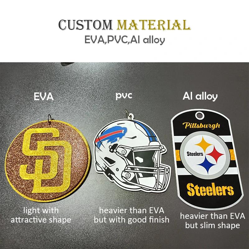 Custom Fan Chain Necklace Football Baseball Team Brand Logo Big Fan ...