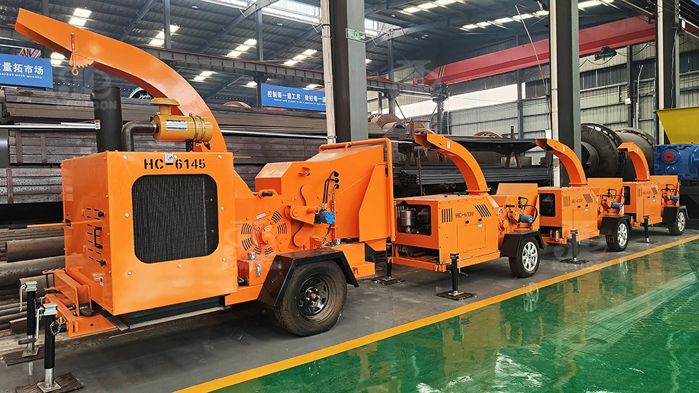 Hydraulic Feed Mobile Tree Branch Chipper Towable Diesel Wood Chipper ...