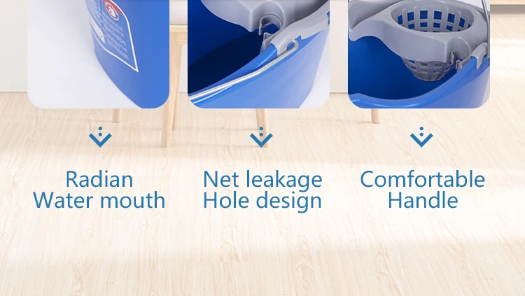 Kleaner Plastic Household Floor Cleaning Mop Squeeze Buckets With ...