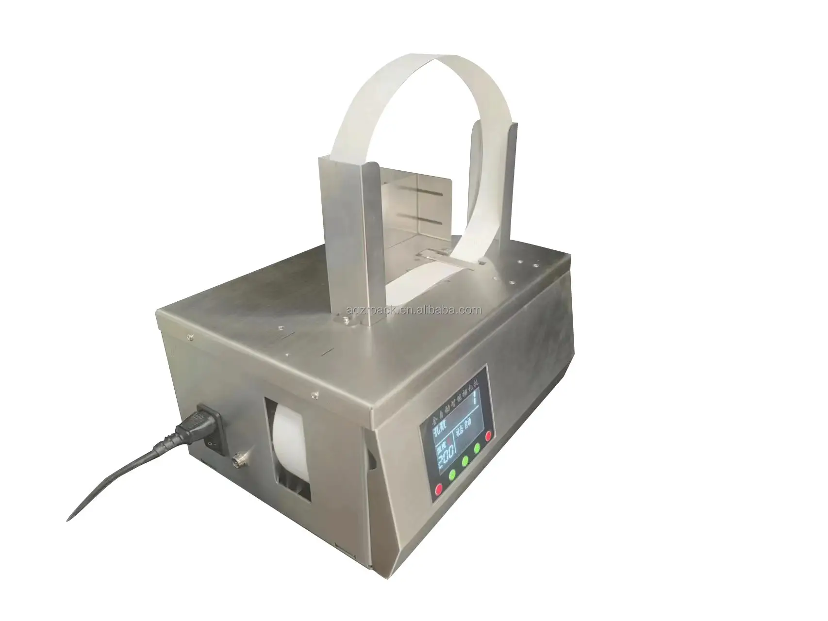 Tabletop Heat Sealing Paper Banding Machine 40mm Wide Paper Packaging ...