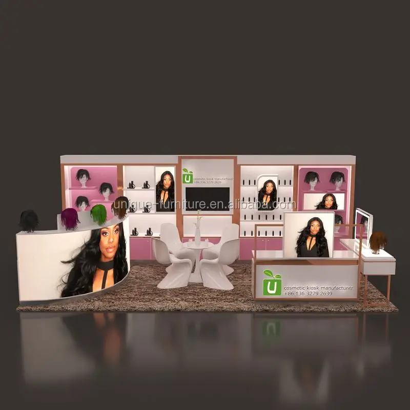 Alibaba.com: Elegant barber station with hair extension display cabinet ...