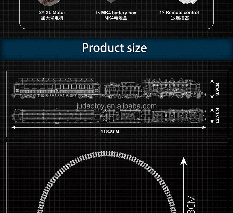 Mould King 12025 Technicals Train City Series - the Orient Express
