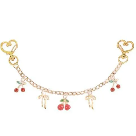 Metal Bow Cherry Charms Bag Chain Diy Exquisite Bowknot Handbag Purse ...