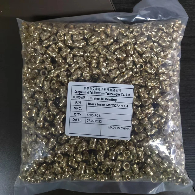 M2 M3 M4 M5 M6 M8 Knurled Brass Heat Staking Threaded Inserts Brass ...