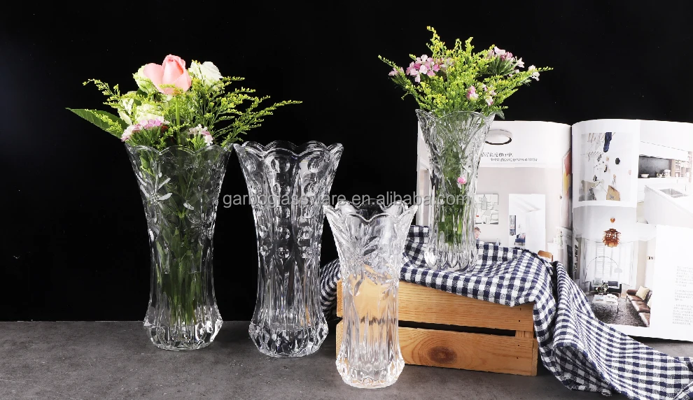 Luxury Handmade Colored Glaze Glass Flower Vase for Decor