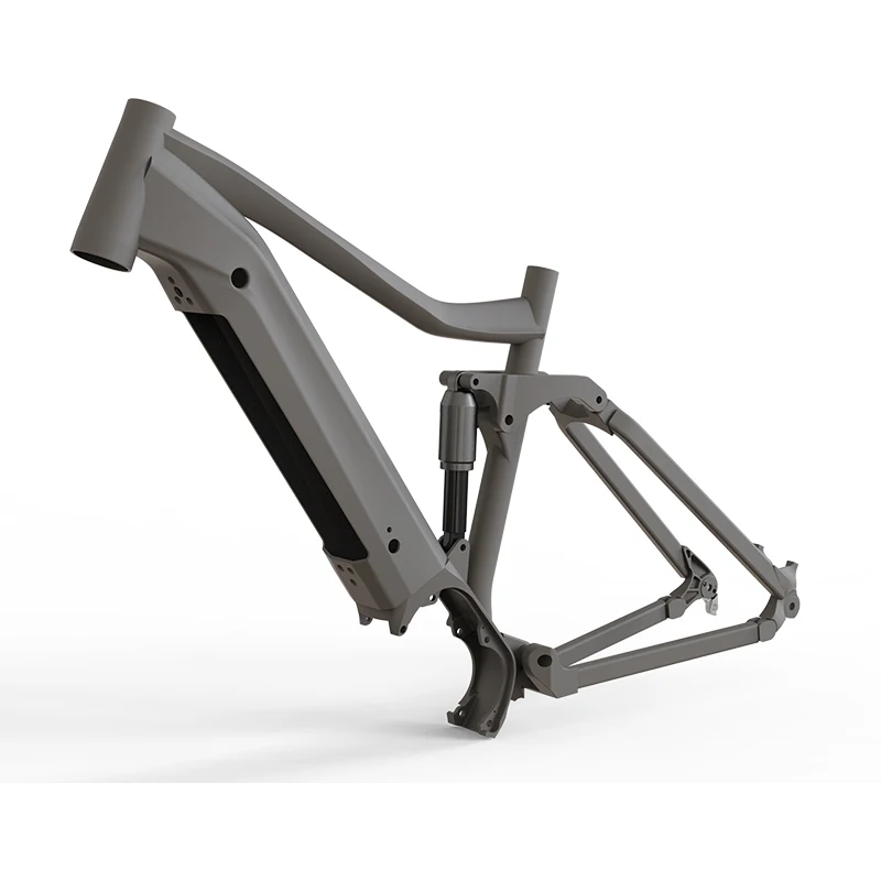 Aluminum Bafang M500 Full Suspension Mountain Ebike Frame