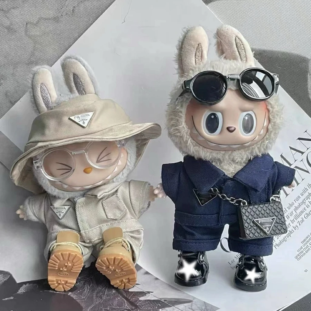 Labubu Luxury Brand Clothing Wardrobe Labubu 17cm Pendant Prad Jumpsuit ...