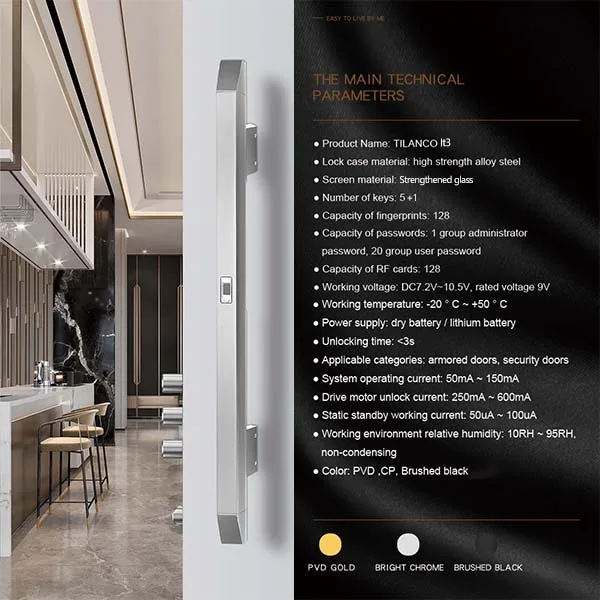 Smart Electric Security Door Lock Smart Motorize Lock Smart Door Handle ...