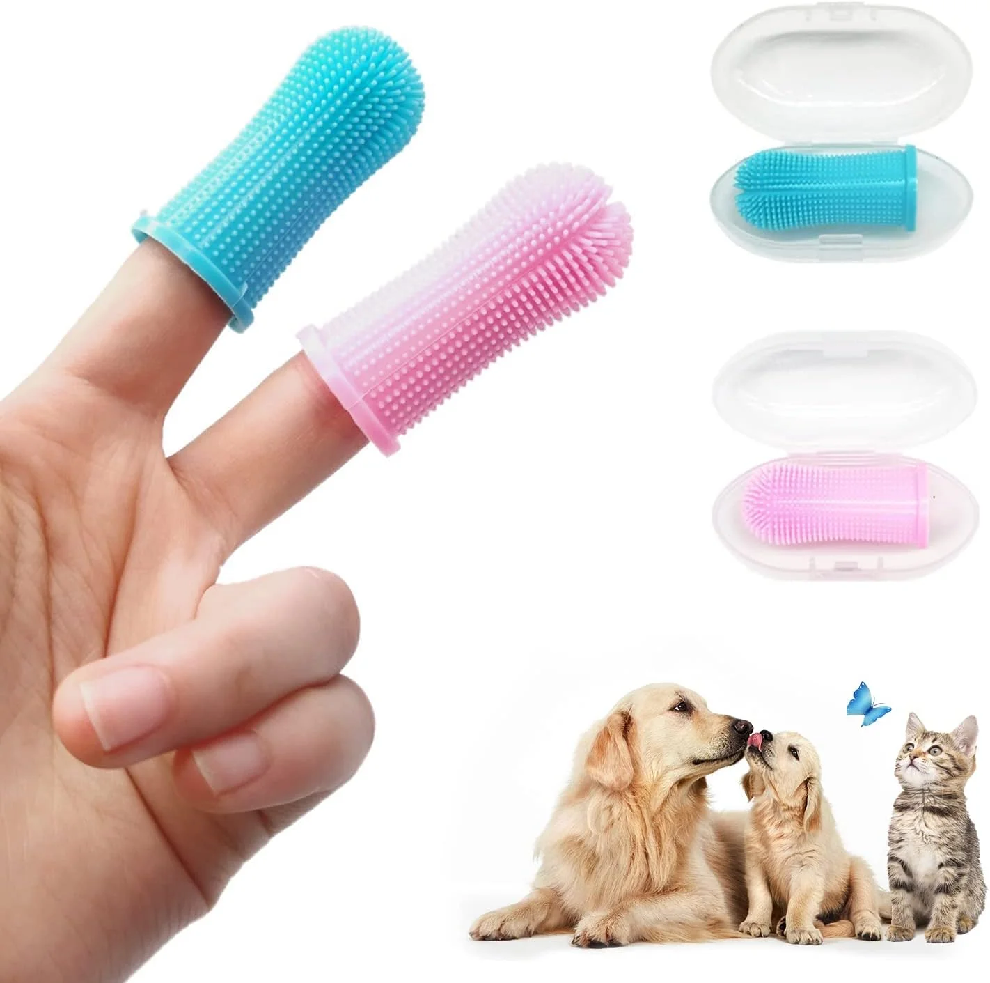 Custom Dental Care Silicone Puppy Pet Dog Tooth Brushing Finger ...