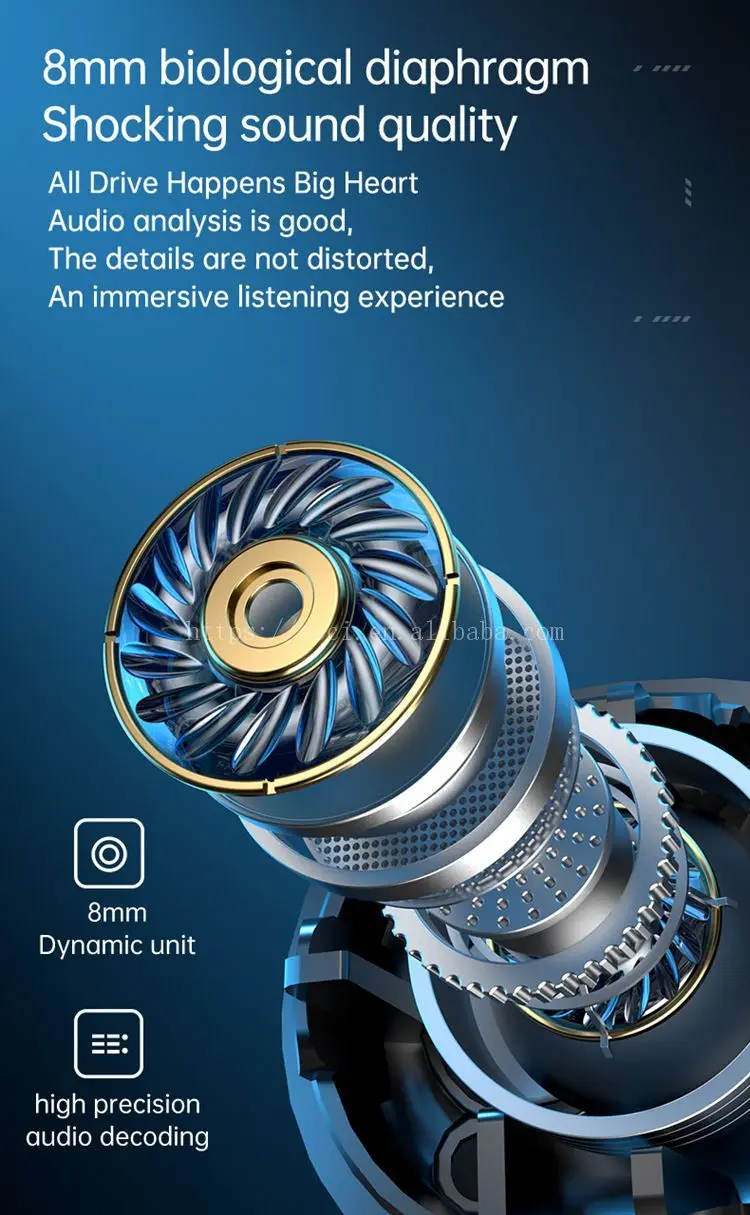 New Design Mecha Tws Low Latency Best Gaming Earbuds with Mic