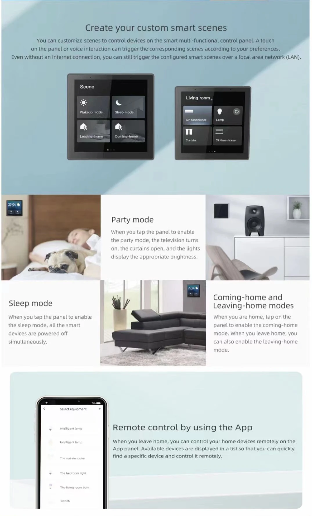 Tuya Smart Home Touch Screen Control Panel with Zigbee Hub & OEM