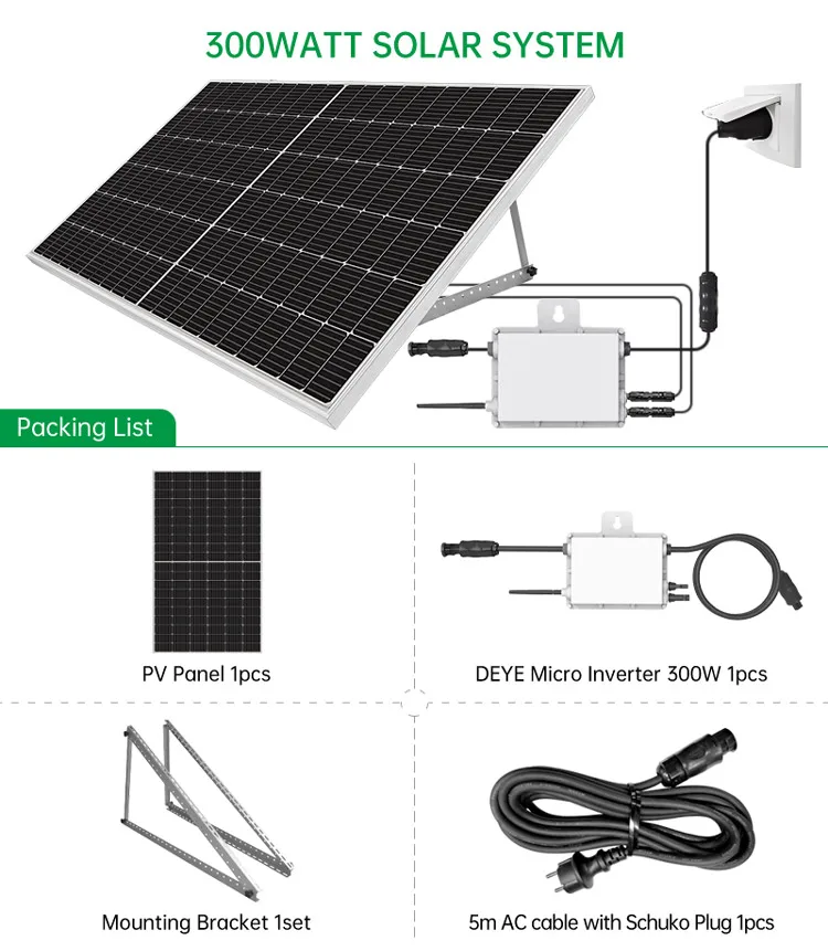 Residential 600watt Solar Kit 500w 800w 1200w Balcony On Grid Panel ...