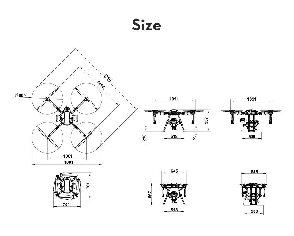 Quality Guarantee EFT E410P Waterproof Agriculture Drone 10L Tank Farm ...