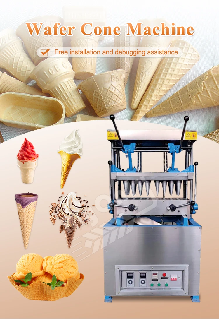 My Edible Chocolate Cup Mini Wafer Pizza Softy Cone Make Production Machine In India For Coffee ...