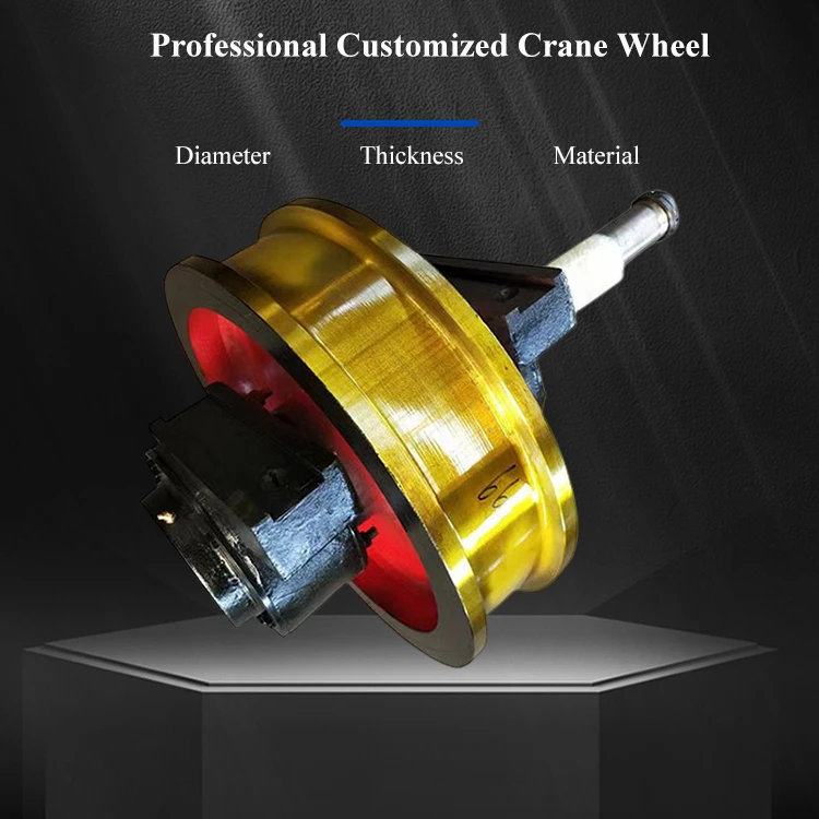 Gantry Crane End Carriage Wheel Forged Steel Crane Trolley Wheel Block ...