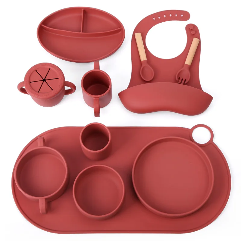 Kids Toddlers Weaning Eating Set - Eco-Friendly Silicone